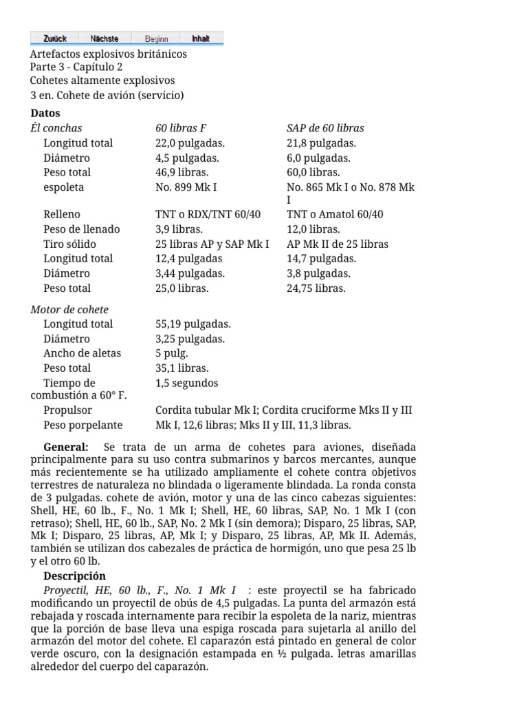 OP 1665 - Artillería Británica Parte 3 - Cohetes Capítulo 2 - Cohetes ...