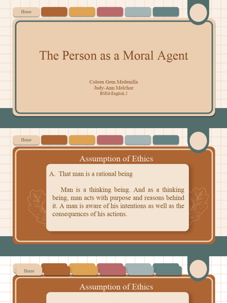 The Person As Moral Agent | PDF | Morality | Intention