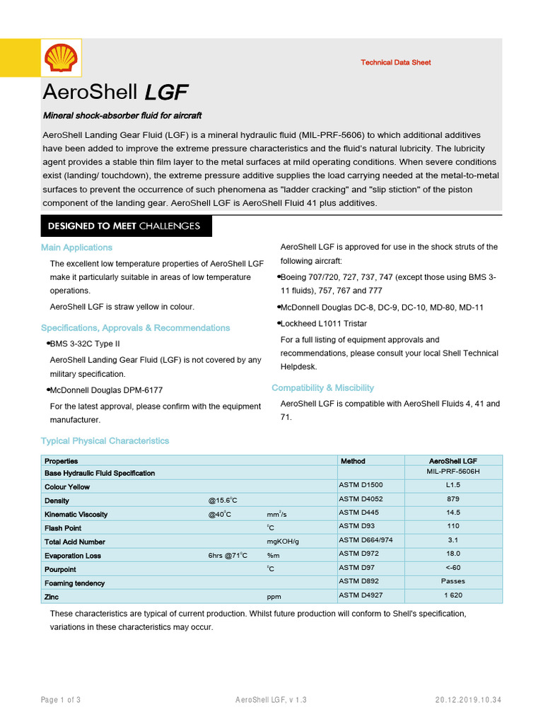 Aeroshell LGF | PDF | Mc Donnell Douglas | Landing Gear