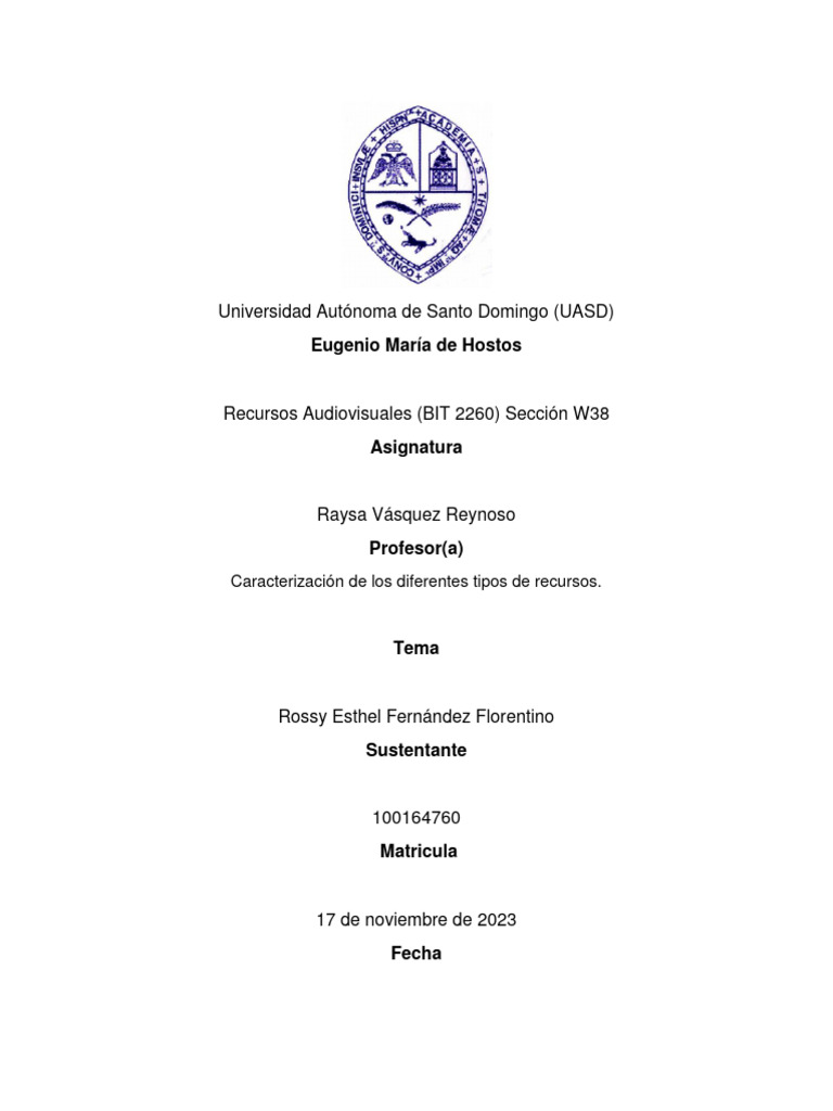 Tipos de Recursos - Esthel.3 | PDF | Enseñando | Aprendizaje