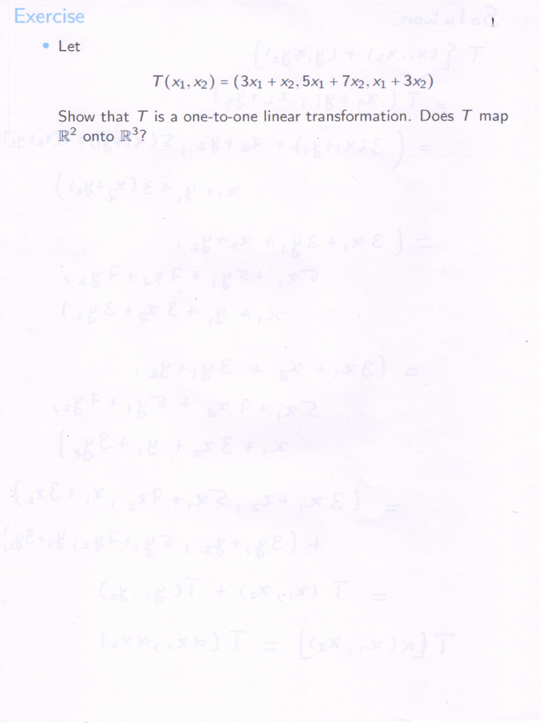 LinearTransformation Exercise Solved | PDF