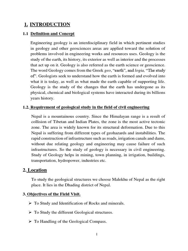 Geology Report Format | PDF | Rock (Geology) | Sedimentary Rock