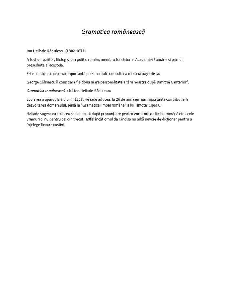 Gramatica Românească | PDF
