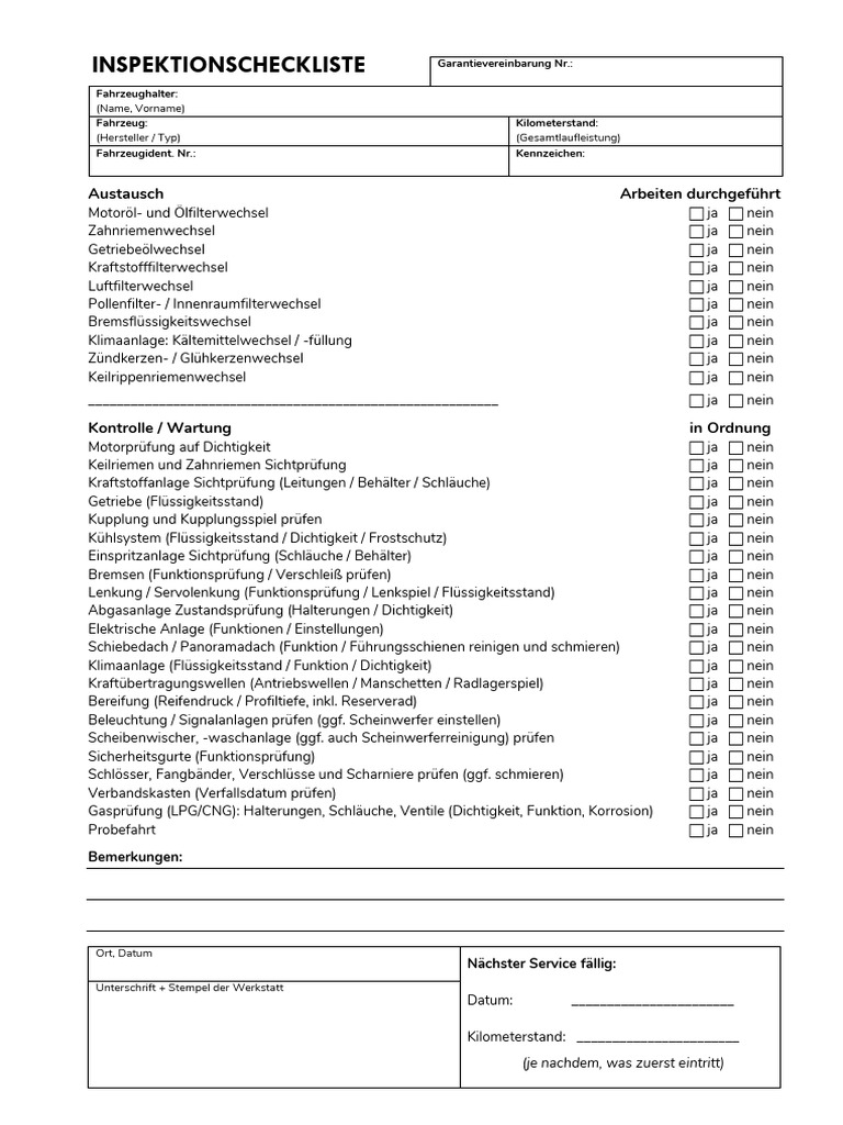 pro_garant_inspektionscheckliste_pkw | PDF