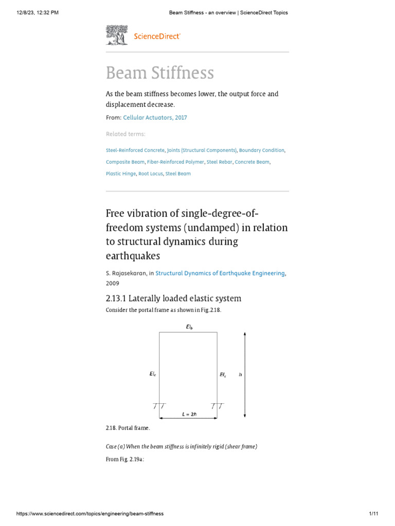 Beam Stiffness - An Overview - ScienceDirect Topics | PDF | Beam ...