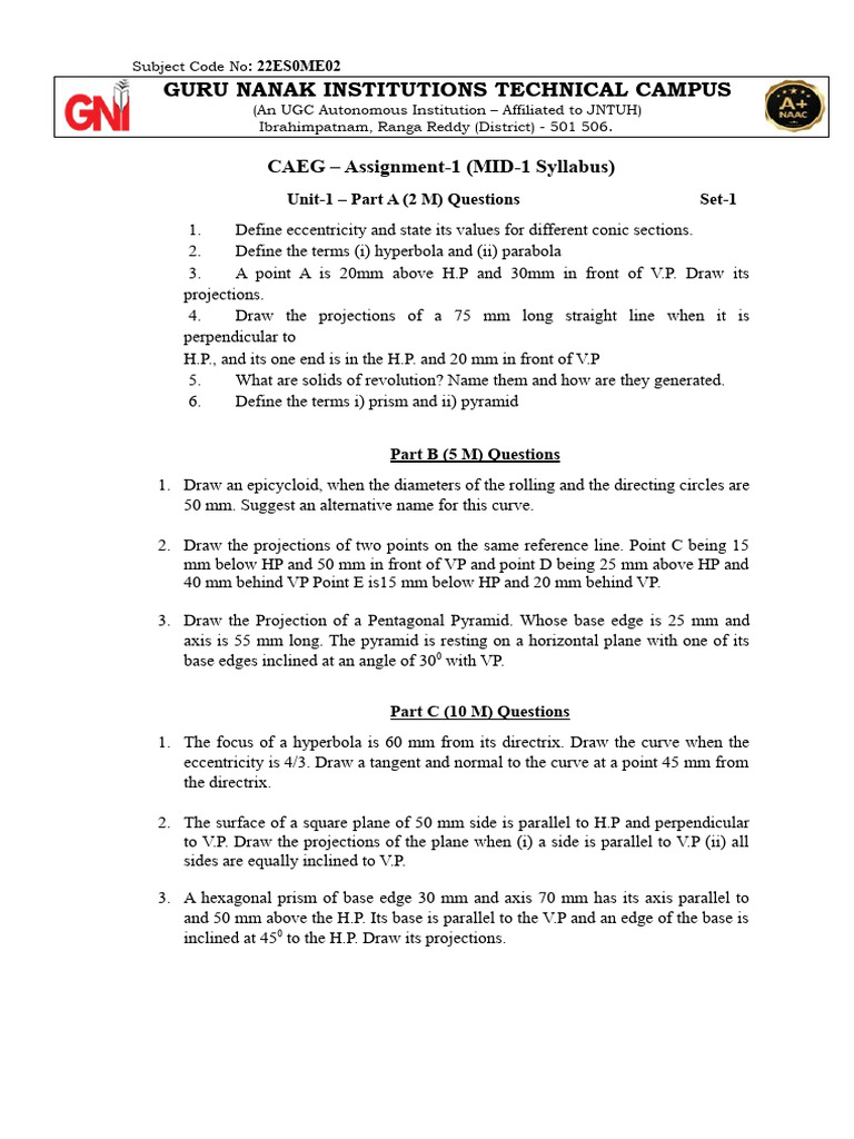 CAEG Assignment 1 | PDF