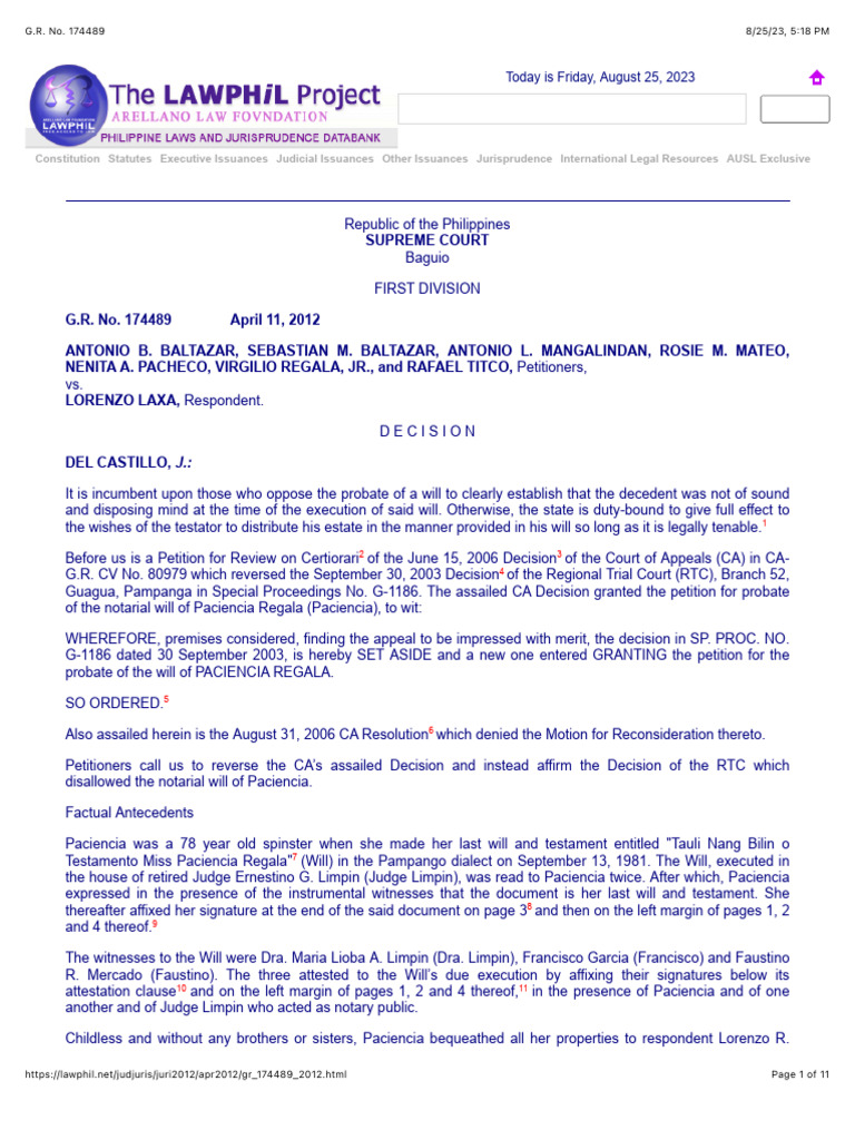 Subsection 2-Testamentary Capacity | PDF | Will And Testament | Witness