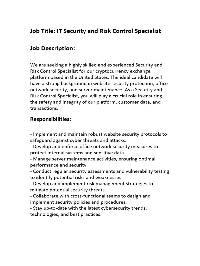 IT Security JD | PDF