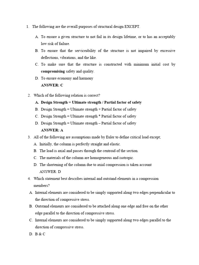 Model Exam for Civil Engineering | PDF