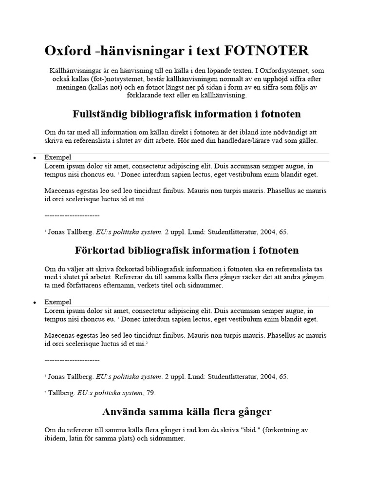 Oxford FOTNOTER | PDF