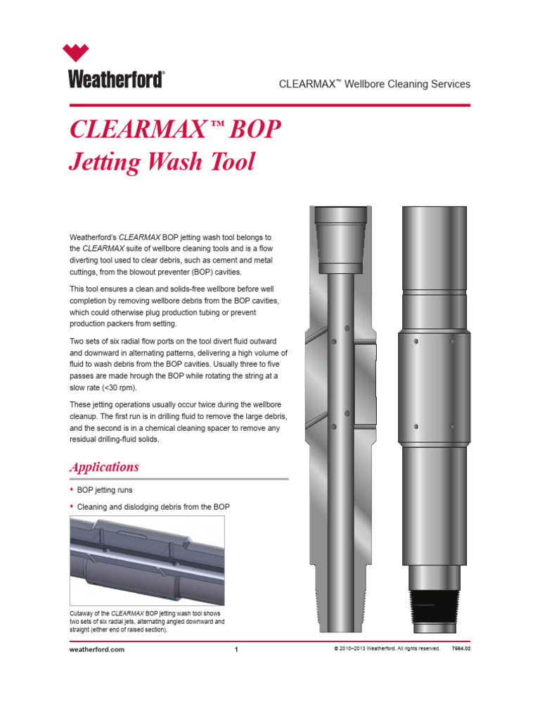 CLEARMAX Jetting Tool | PDF | Tools | Chemical Engineering