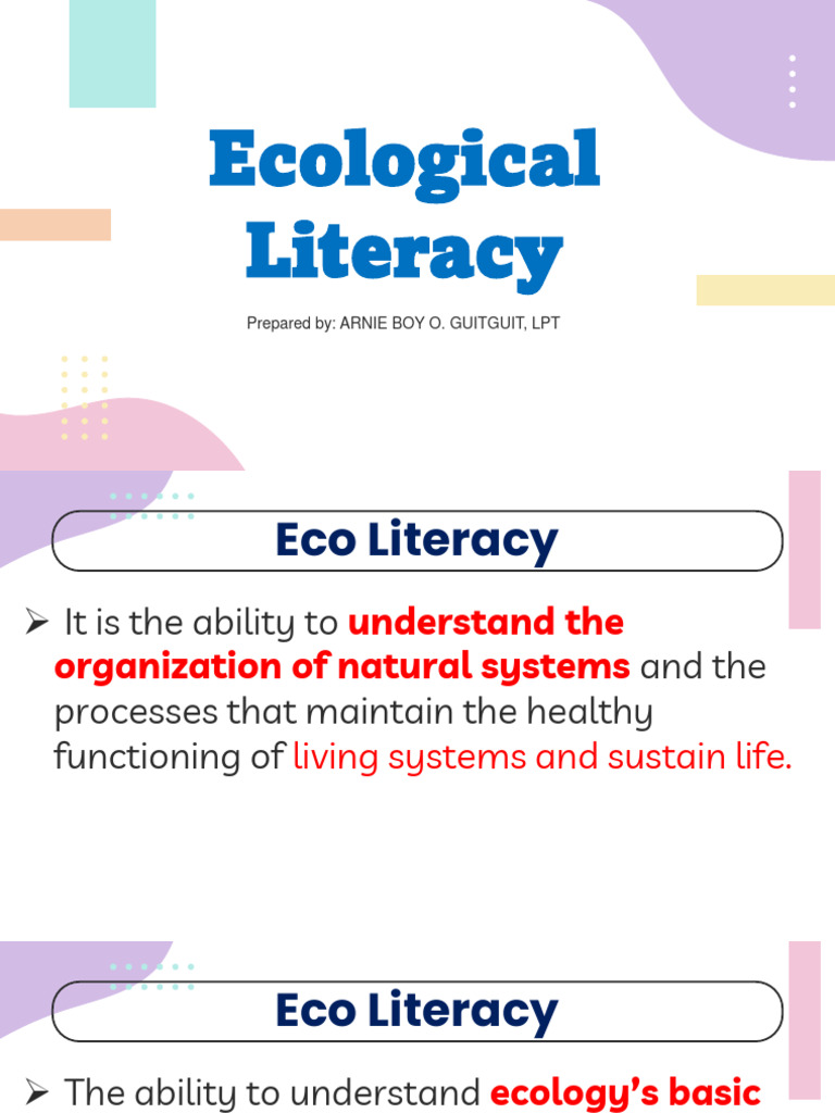 EDUC 108 - Ecological Literacy | PDF | Sustainability | Sustainable ...