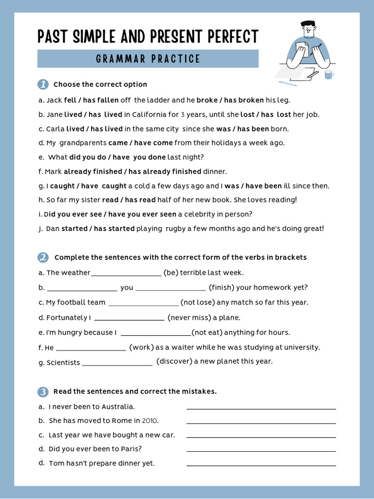 Past+Simple+And+Present+Perfect+Grammar+Practice+Worksheet | PDF ...