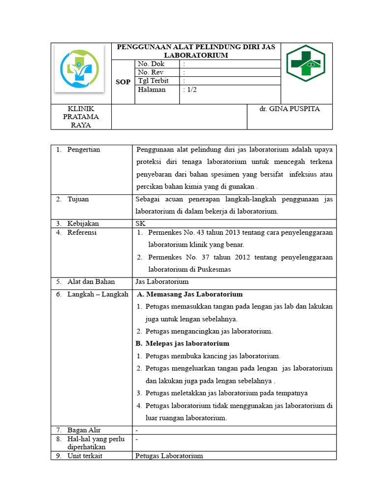 SOP APD JAS LAB | PDF