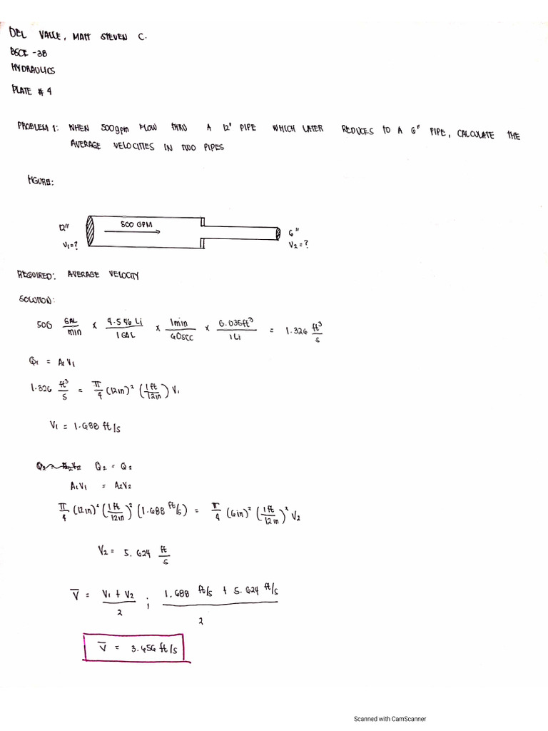 Plate#4 (Hydraulics) - Del Valle, Matt Steven C | PDF