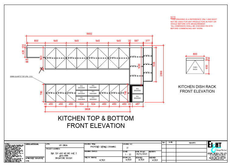 MR Chua Top Bottom Cabinet & Dish Rack Details Drawing | PDF ...