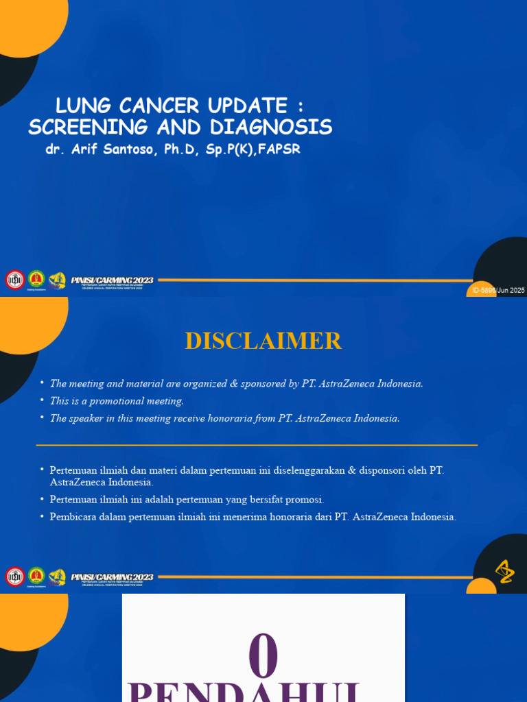 Lung Cancer Update Screening and Diagnosis - Dr. Arif Santoso, SP.P (K ...