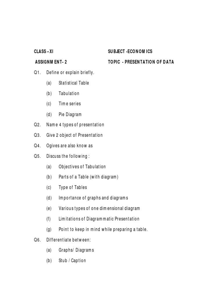 CBSE Class 11 Economics Worksheet | PDF