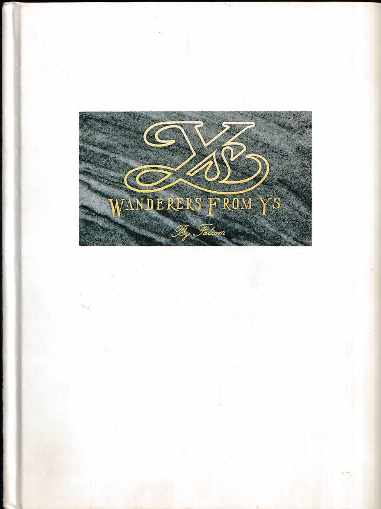 Ys 3 Wanderers From Ys - MSX Manual | PDF