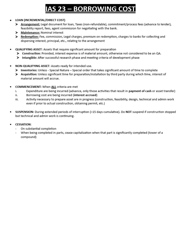 IAS 23 - Borrowing Cost | PDF