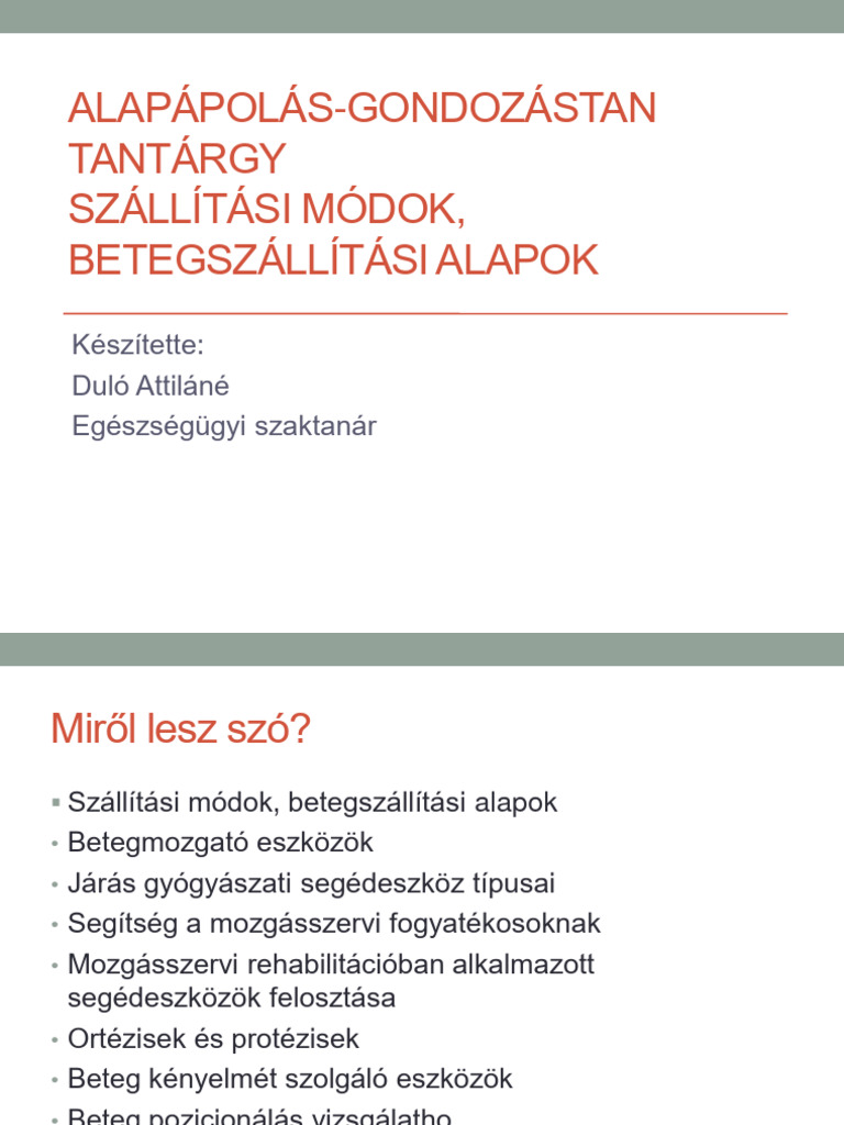 Betegszállítási Alapok - 1641337112 - 1661609042 | PDF