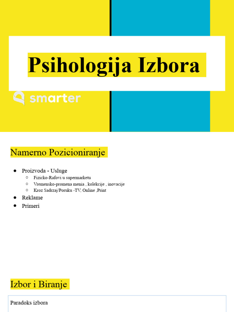 Psihologija Izbora | PDF