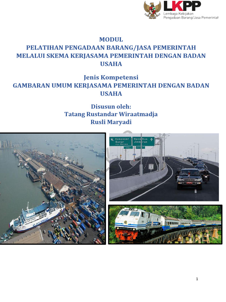 Modul 1 - Gambaran Umum KPBU Final Version - Rev | PDF
