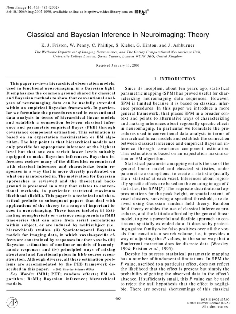 Neuroimaging | PDF | Statistical Inference | Bayesian Inference