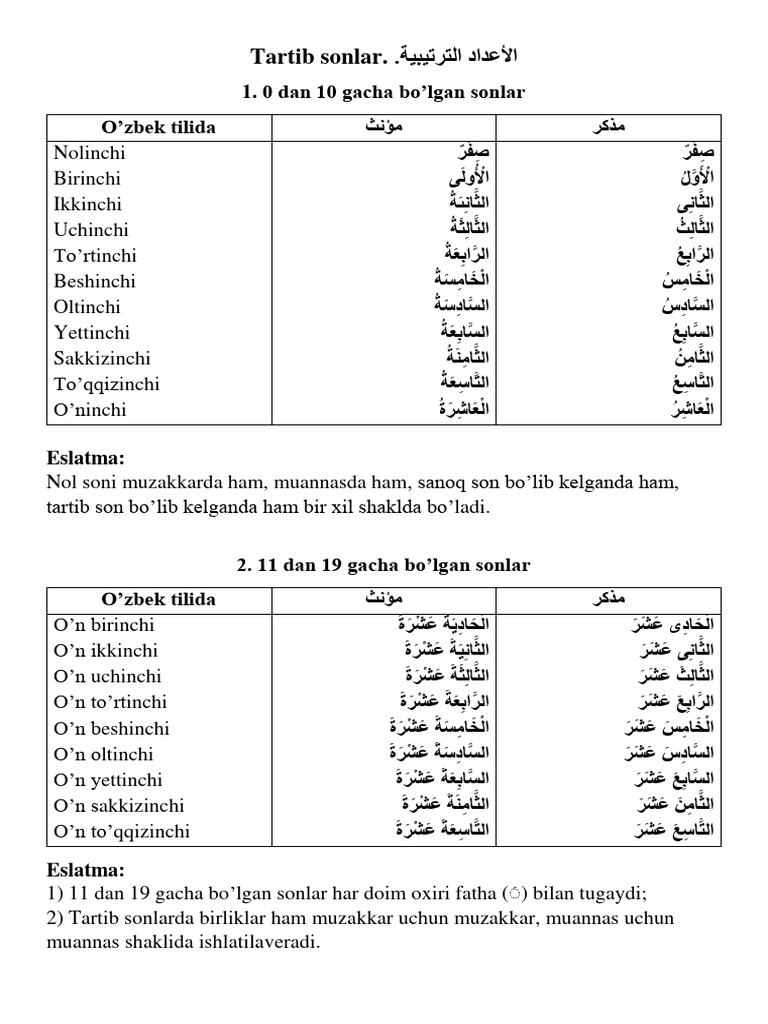 04. Tartib sonlar | PDF