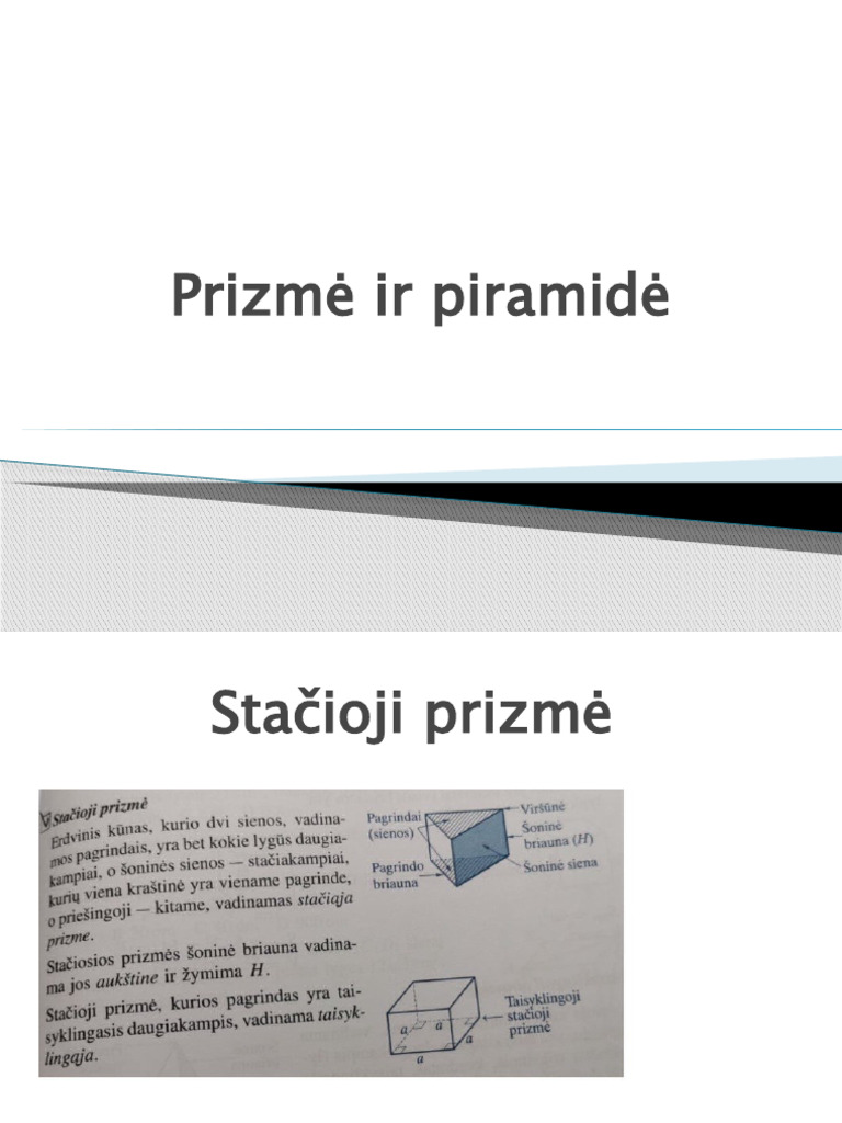prizme ir piramide | PDF