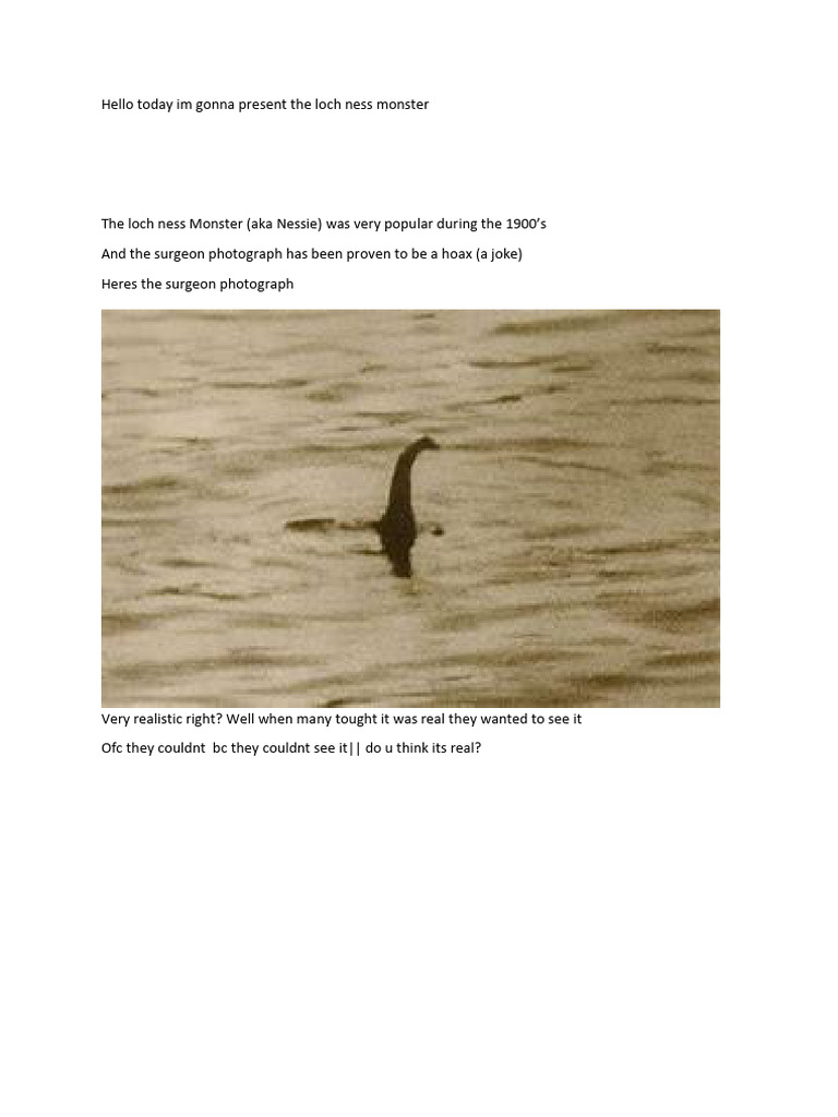 Loch Ness | PDF | Loch Ness Monster | Forteana