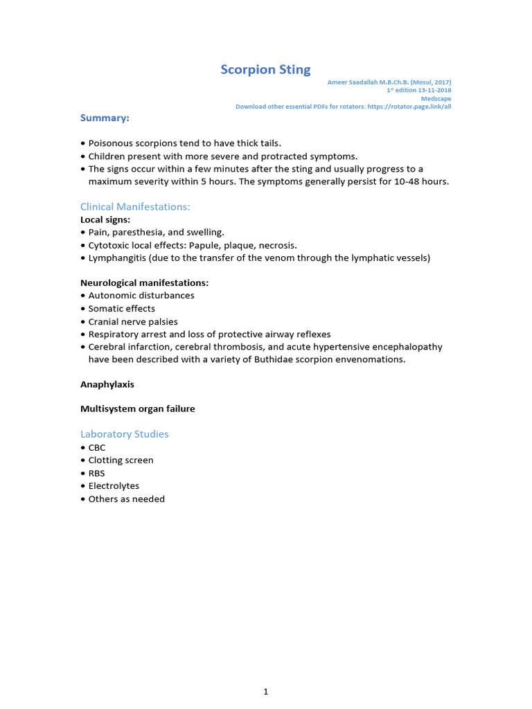 Scorpion Sting | PDF | Electrocardiography | Heart