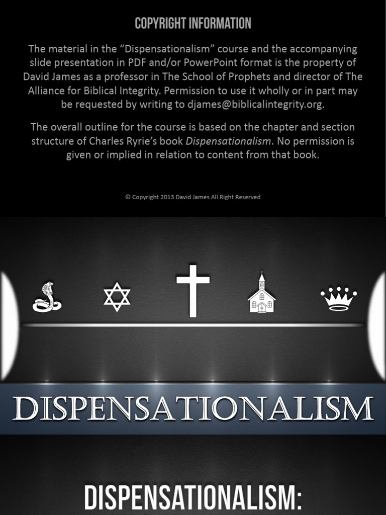 BIB587 Dispensationalism (PowerPoint Exported To PDF Format) | PDF