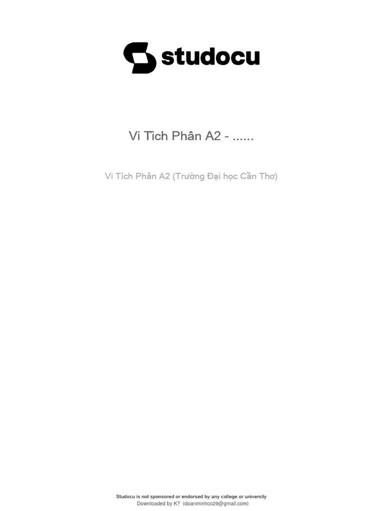 VI Tich Phan A2 | PDF