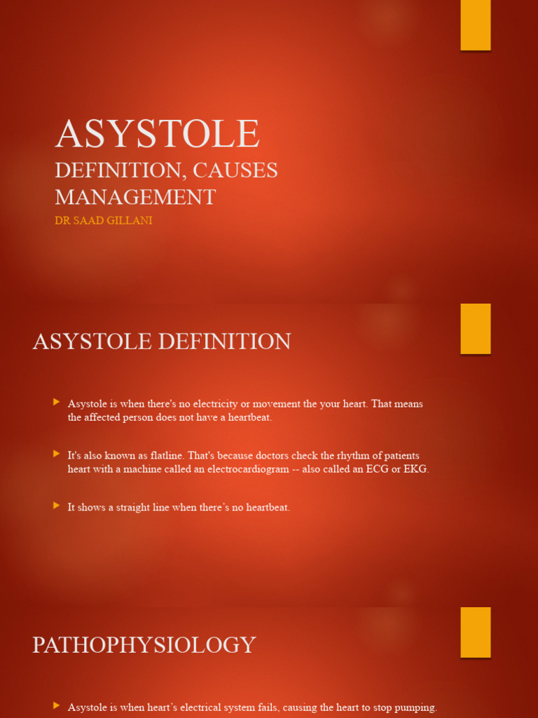 Understanding Asystole: Definition & Causes | PDF