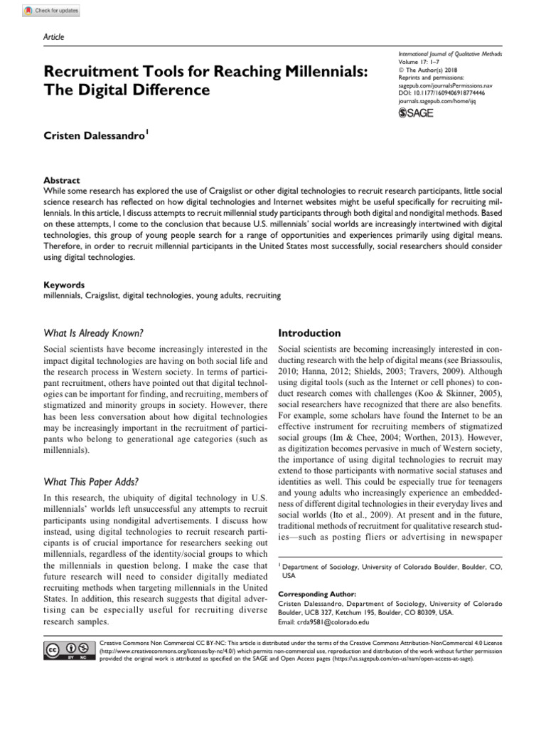 Recruitment Tools | PDF | Advertising | Millennials