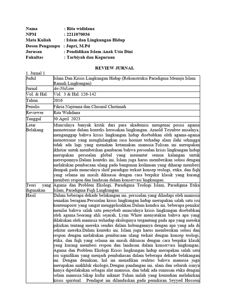 Rita Widiana Mereview Jurnal | PDF