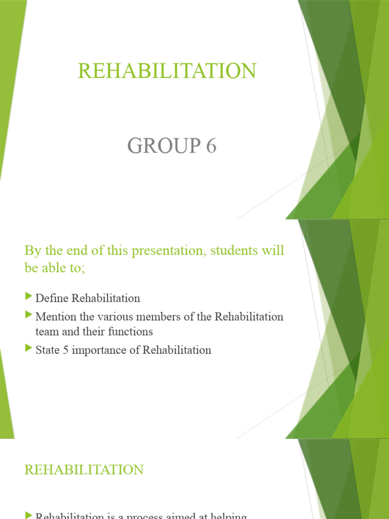 Rehabilitation | PDF