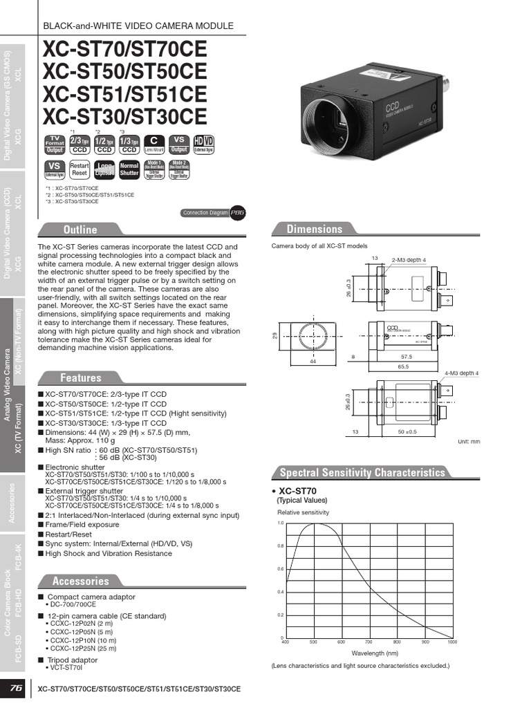 XC-ST70/ST70CE XC-ST50/ST50CE XC-ST51/ST51CE XC-ST30/ST30CE: Black-And ...