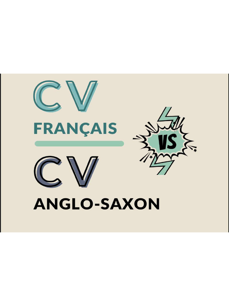 CV Fracais Vs Anglo Saxon | PDF
