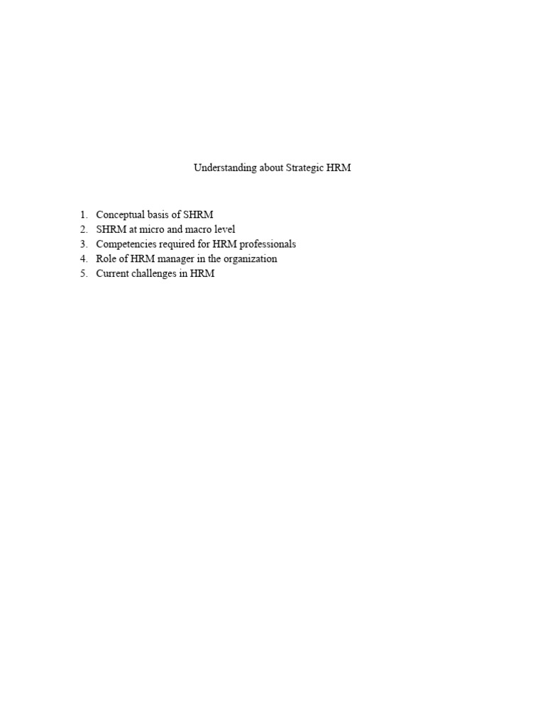 Topics for Individual Assignment | PDF | Human Resource Management ...