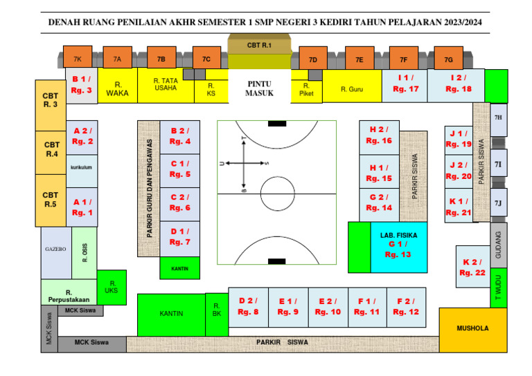 Denah Ruang Ujian 2 | PDF