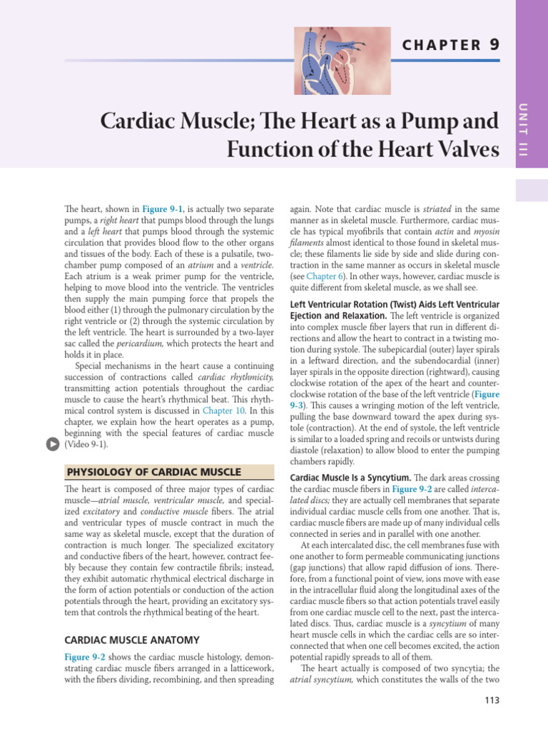 Chapter 9 - Med Physio (GP) | PDF | Diastole | Ventricle (Heart)