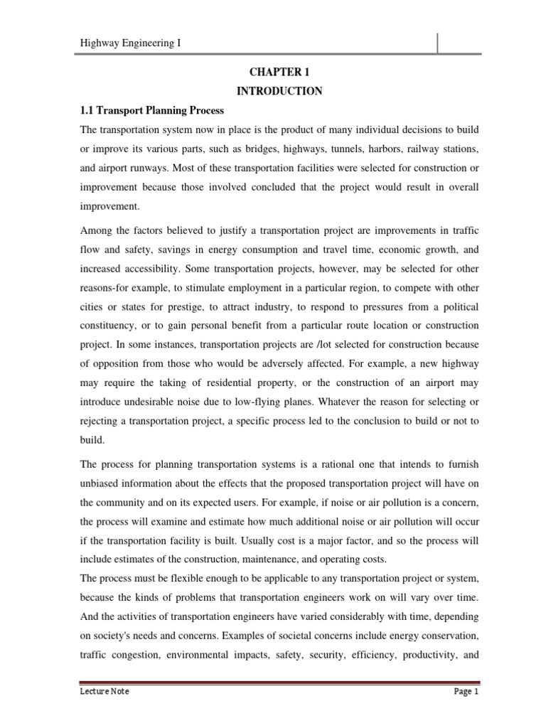 Highway 1 | PDF | Road | Transport