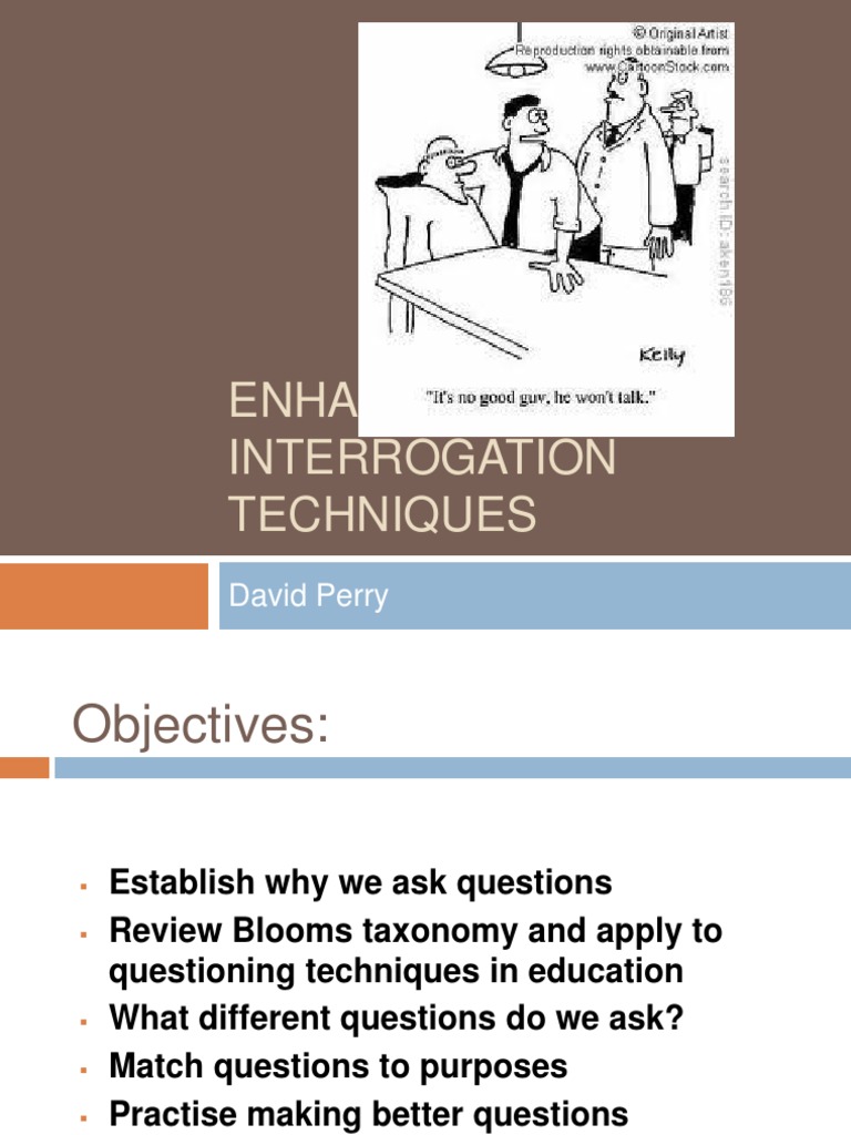 Enhanced Interrogation Techniques | Reading Comprehension | Question