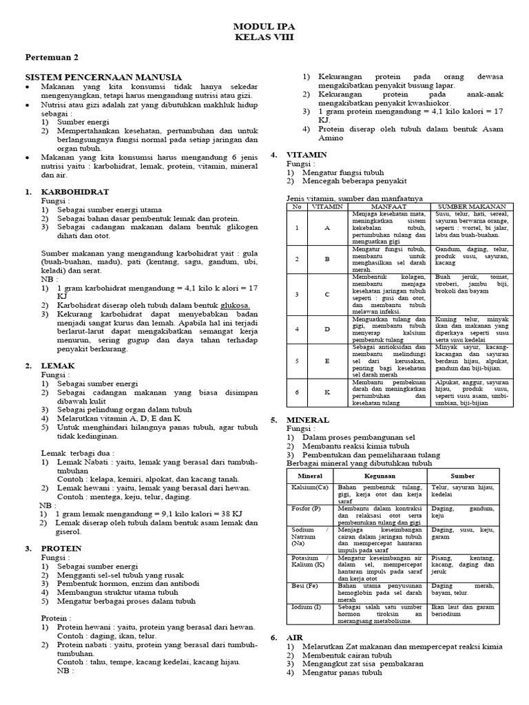 MODUL IPA KLS 8 Pert 2 V | PDF