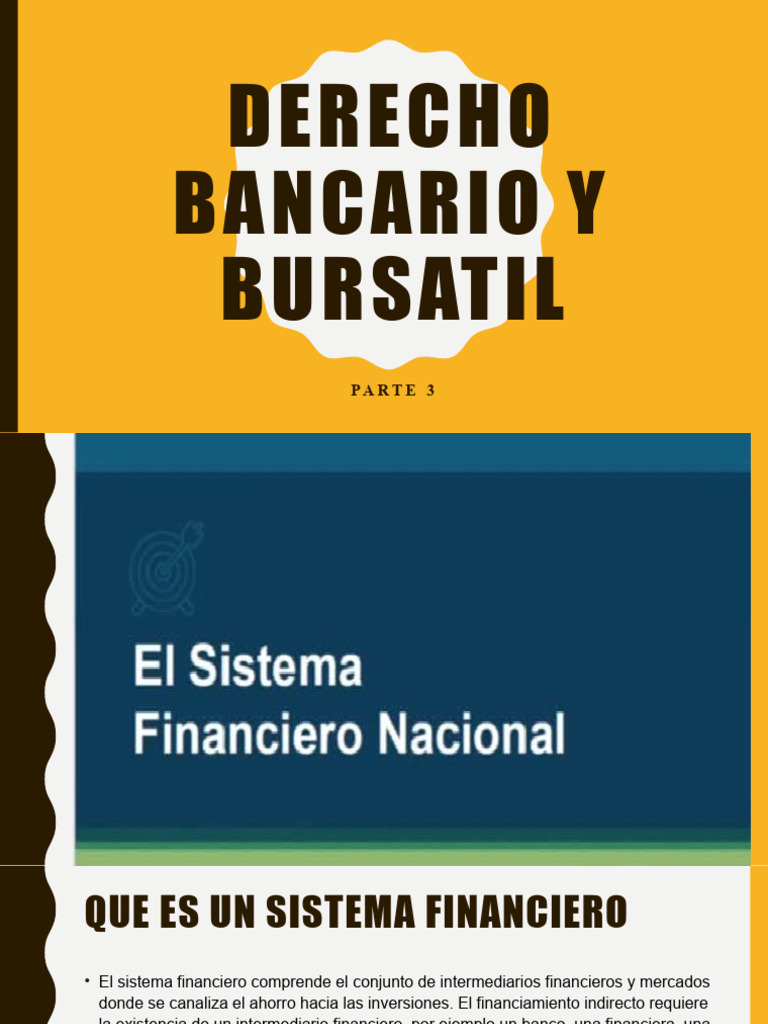 Tema Derecho Bancario | PDF | Bancos | Sistema financiero