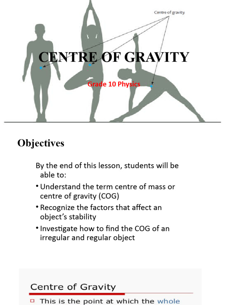 Centre of Gravity and stability (1) | PDF | Center Of Mass | Force