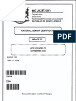 NSC Life Sciences Grade 12 November 2022 P1 and Memo | PDF