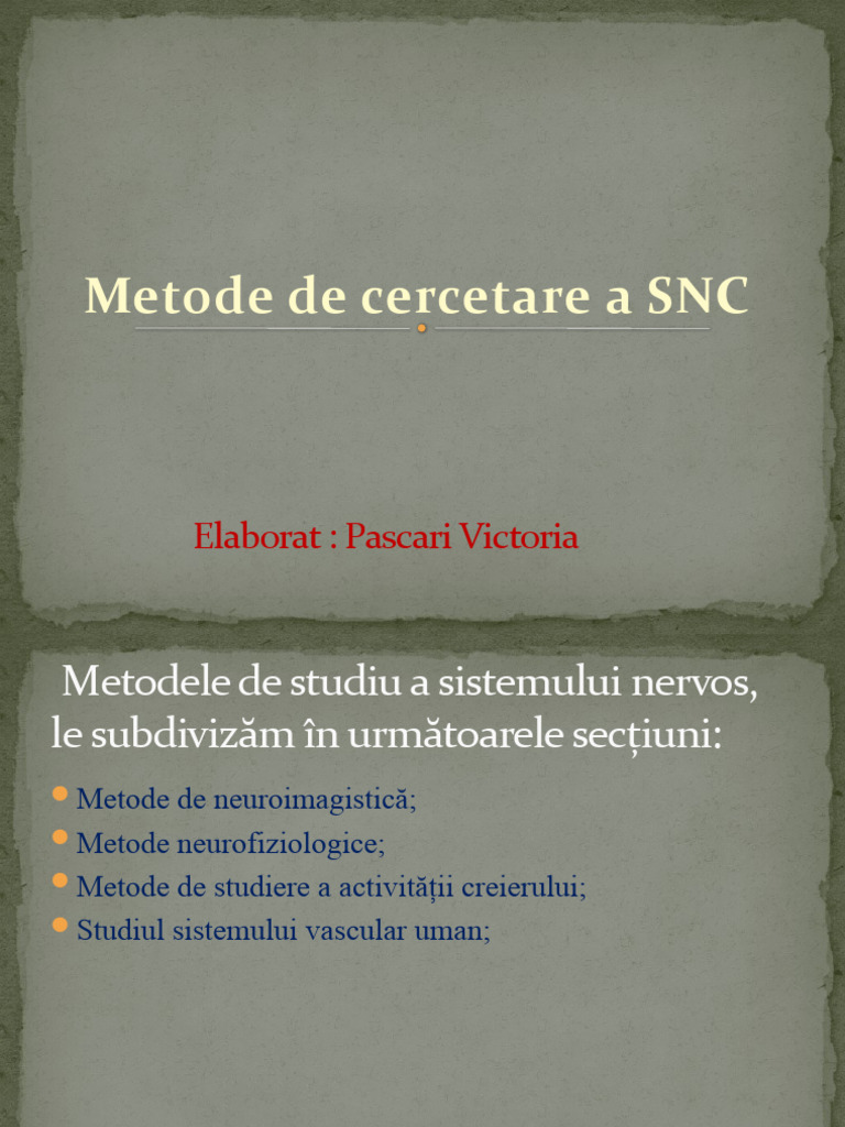 Metode de Cercetare A SNC | PDF